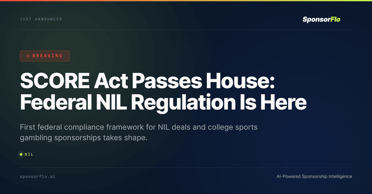 SCORE Act Passes House: What Federal NIL Regulation Means for ...